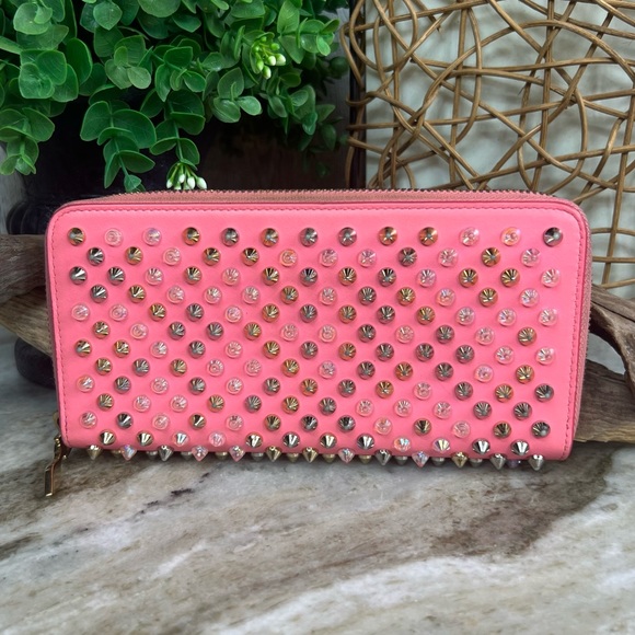 Christian Louboutin | Bags | Christian Louboutin Panettone Spike Wallet ...